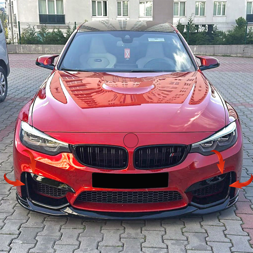 Front Lip BMW M4 F82 / M3 F80 2014-2021 with Front Flaps