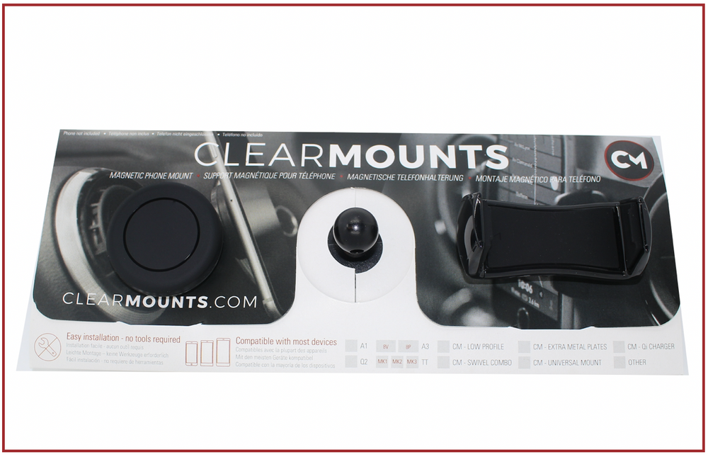 Clearmounts Swivel Magnetic & Cradle Holder Audi A3-S3-RS3 (8V)